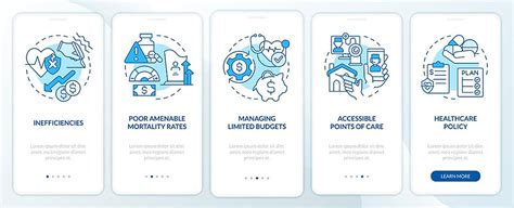 Challenges In Healthcare System Blue Screen Of Mobile Onboarding App