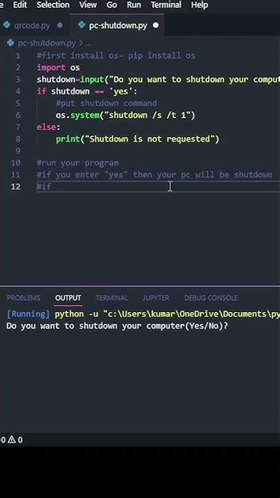 Shutdown Your Pc Using Python Python Programming Coding Code
