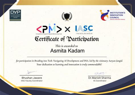 Asmita Kadam On Linkedin Ai Dsa Technology Continuouslearning Networking Gratitude