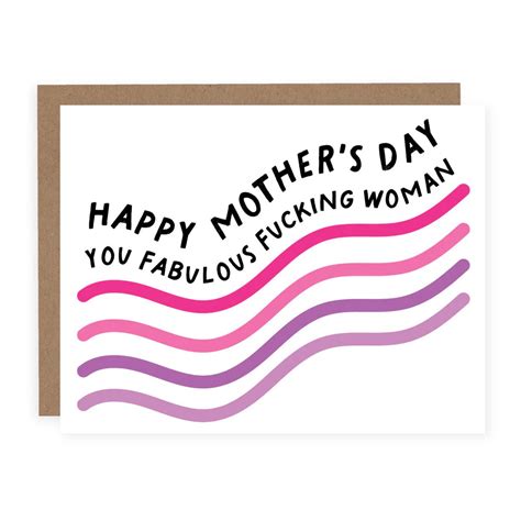Fabulous Fucking Woman Mothers Day Card Pretty By Her Outer Layer