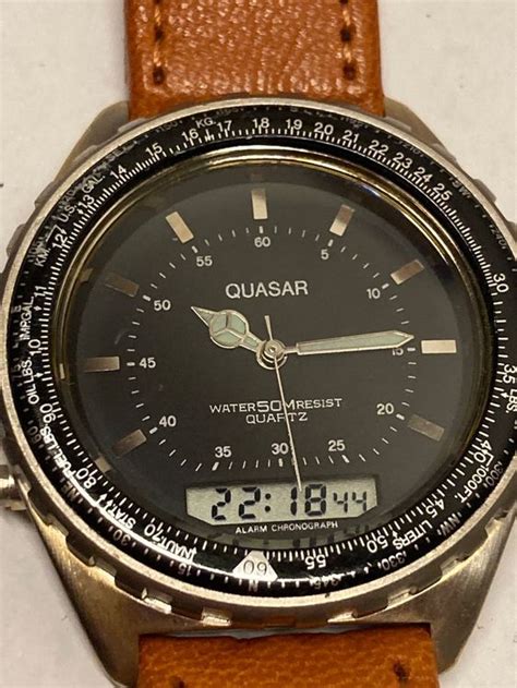 quasar vintage uhr 80er quartz 41 mm kaufen auf ricardo