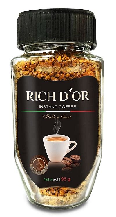 Кофе RICH D'OR сублимированный в стеклянной банке 220 грамм — купить в ...