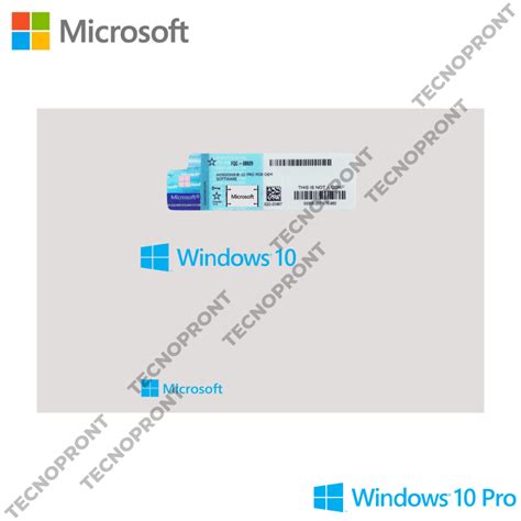 LICENCIA MICROSOFT WINDOWS 10 PRO 64 BITS OIEM SIN MEDIOS SIN CD TECNOPRONT