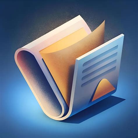A Modern 3d Icon Representing A Folded Newspaper Premium Ai Generated Image