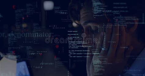 Developer Rubbing Head Pressing Face After Code Error While Animated