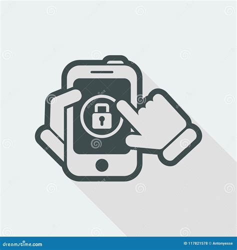 Device Password Stock Vector Illustration Of Button 117821578