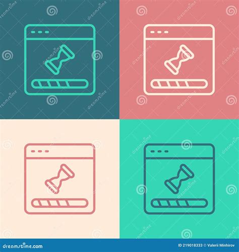 Line Loading Icon Isolated On White Background Download In Progress