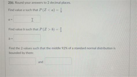 Solved Pts Consider The Standard Normal Curve Answer Chegg