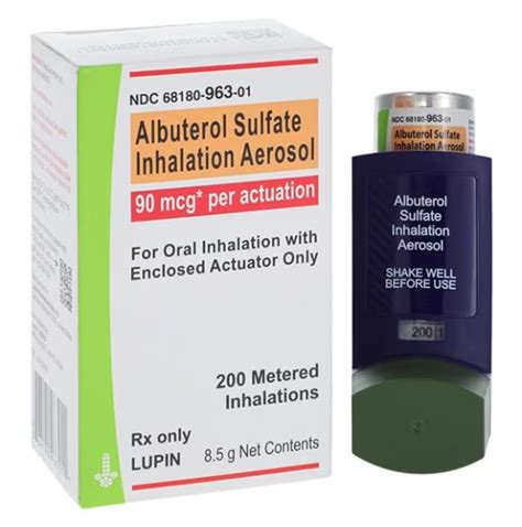 Lupin Pharmaceuticals Albuterol Sulfate Hfa Inhalation Aerosol 90mcg