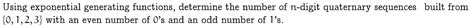 Solved Using Exponential Generating Functions Determine The Chegg