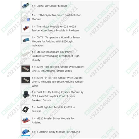 buy beaconhouse arduino starter kit with sensor modules digilog pk