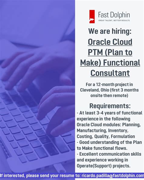 Fast Dolphin On Linkedin Oracle Oracleptm Oraclecloud Itjobs