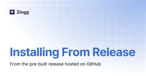 installing from release zingg