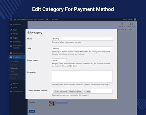 WooCommerce Payment Restriction Product Category Cart Price Rule WebKul