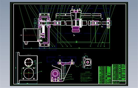 C6140型数控机床纵向进给传动机构 Autocad 模型图纸下载 懒石网