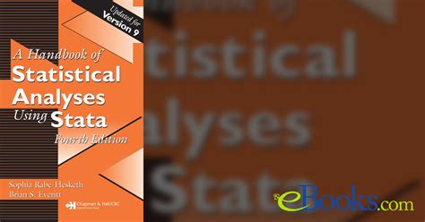 Handbook Of Statistical Analyses Using Stata 4th Ed