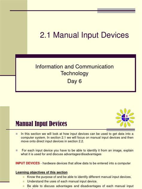 Day 006 Manual Input Devices Pdf Image Scanner Computer Keyboard