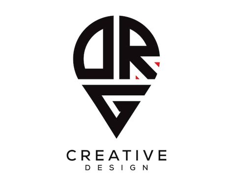 Premium Vector Drg Letter Location Shape Logo Design