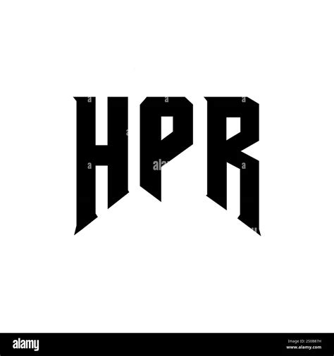 Hpr Letter Logo Design For Technology Company Hpr Logo Design Black And White Color Combination