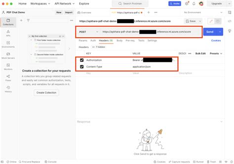 how to deploy a pdf chatbot as a rest endpoint and test with postman