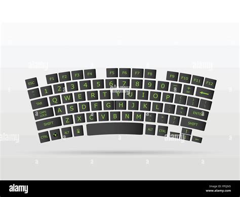 Illustration Of A Keyboard Floating On A White Background Stock Vector Image Art Alamy