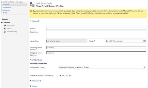 dynamics 365 server side sync setup carl de souza
