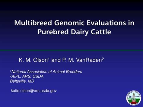Ppt Multibreed Genomic Evaluations In Purebred Dairy Cattle