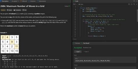 2684. Maximum Number of Moves in a Grid - DEV Community