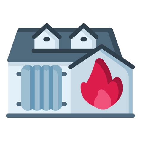 Heating Fire Fireplace House Home Real Estate And Building Icons