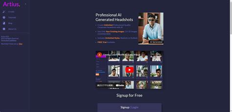 Artius AI Generated Headshots 评论功能价格和替代方案 Aitoolnet