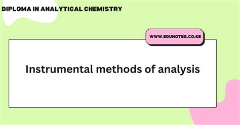 Instrumental Analysis Gcse At Susan Tucker Blog