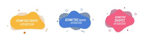 현대 유기농 모양의 세트 유체 벡터 트렌디 한 요소 기하학적 음성 거품과 프레임 배너가있는 템플릿 그래픽으로 텍스트를 넣을 수