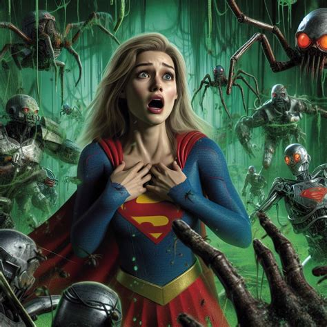 Supergirl Realizing Her Doom In Robot Swamp By Necromancer Rev On