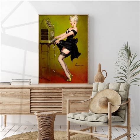 Vintage Gil Elvgren Print Art Print Vintage Decor Vintage Art Print