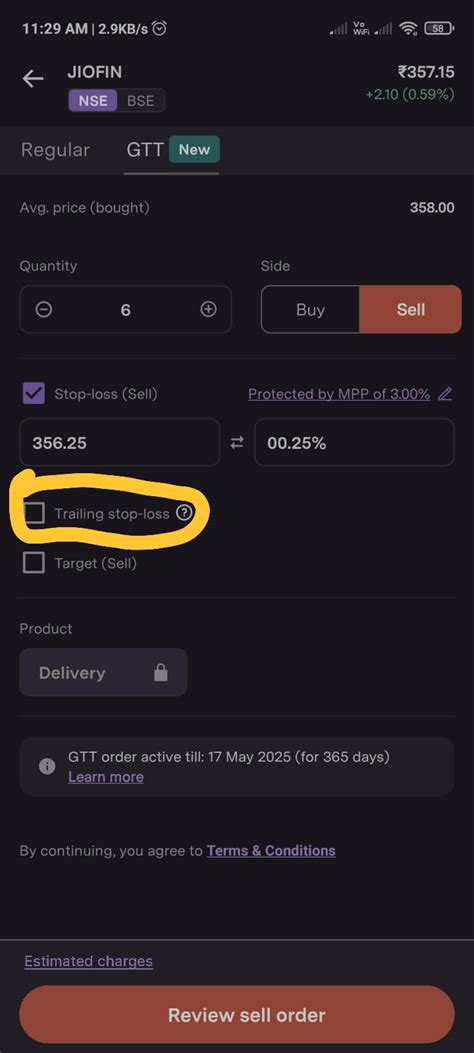 Add Trailing Stoploss Option For Delivery Orders Feature Requests Madefortrade