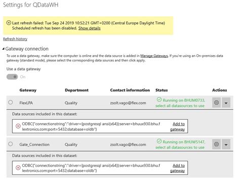 dataset gateway connection in pbi service not work microsoft power