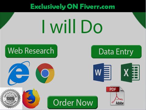 Excel Data Entry Analysis Services Your Precision Partner COVER PAGES