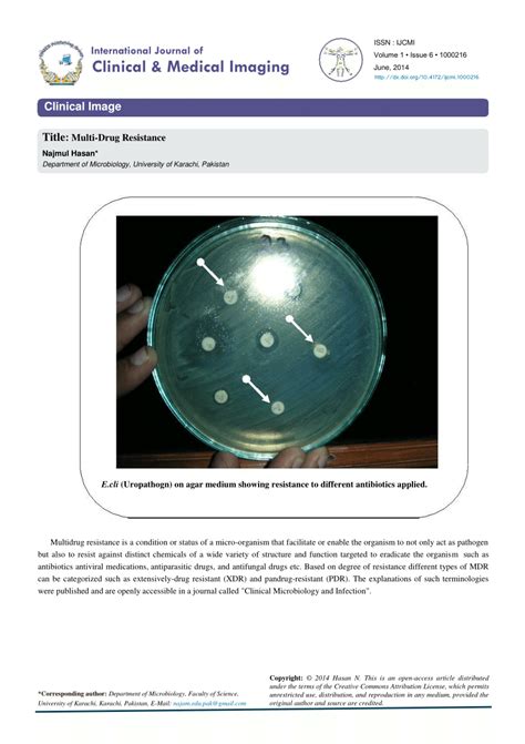 Pdf Multi Drug Resistance