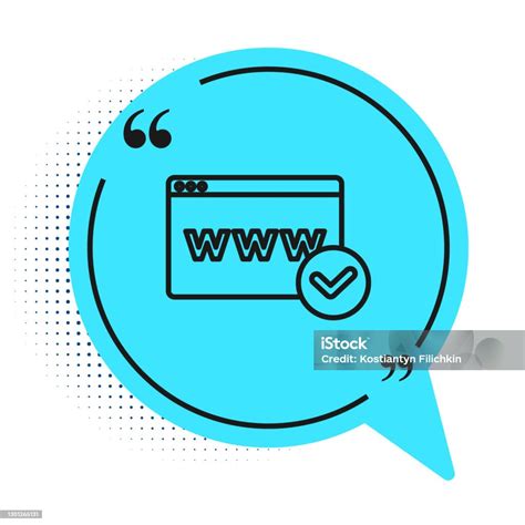 흰색 배경에 격리 된 검은 줄 웹 사이트 템플릿 아이콘 인터넷 통신 프로토콜 파란색 음성 버블 기호입니다 벡터 Crash