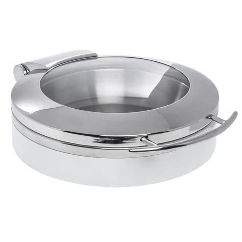 Expressly Hubert® 4 12 Qt Round Stainless And White Induction Chafer