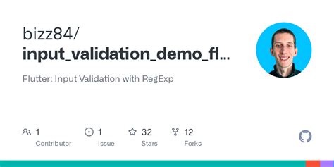 Github Bizz84inputvalidationdemoflutter Flutter Input Validation With Regexp