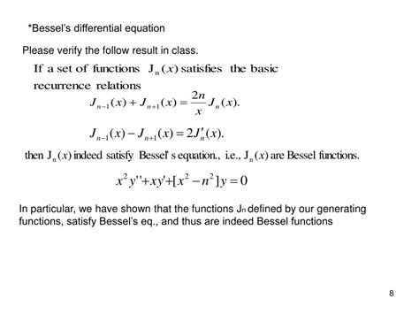 Ppt Chapter 6 Bessel Functions Powerpoint Presentation Free Download Id681317