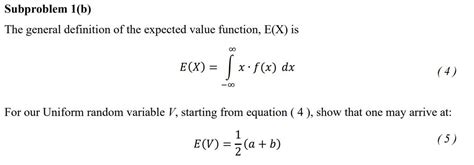 Solved Subproblem 1b The General Definition Of The