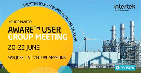 Intertek Energy On Linkedin Please Register For Aware User Group Virtual Meeting 2023