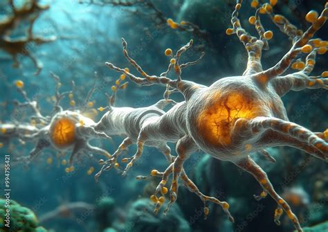 Highly Detailed Microscopic Depiction Of Neural Connections And Synapses In The Brain Showcasing