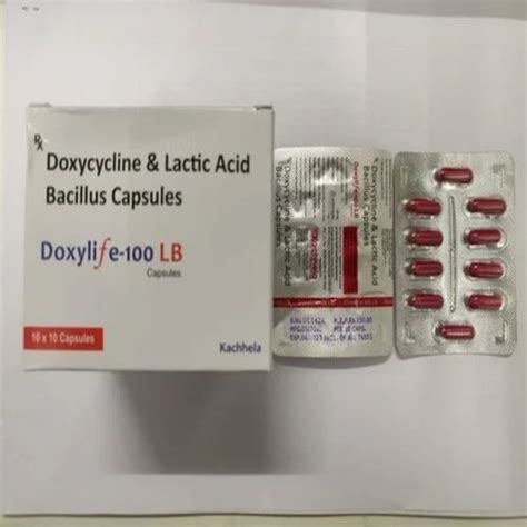 Doxycycline And Lactobacillus Million Spores DOXYLIFE LB MG CAPSULE At Rs Stripe