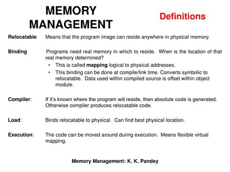 Ppt Operating Systems Memory Management Powerpoint Presentation Free