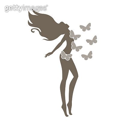 beautiful naked woman vector illustration 이미지 게티이미지뱅크