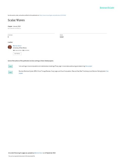 Scalar Waves Pdf Waves Sound
