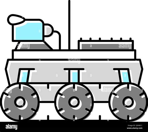 Autonomous Robot Color Icon Vector Illustration Stock Vector Image